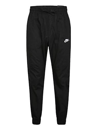 Nike Solid Color Sports Woven Long Pants - Black