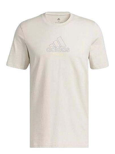 Adidas Alphabet Logo Printing Casual Sports Short Sleeve Beige T-shirt - Default Color