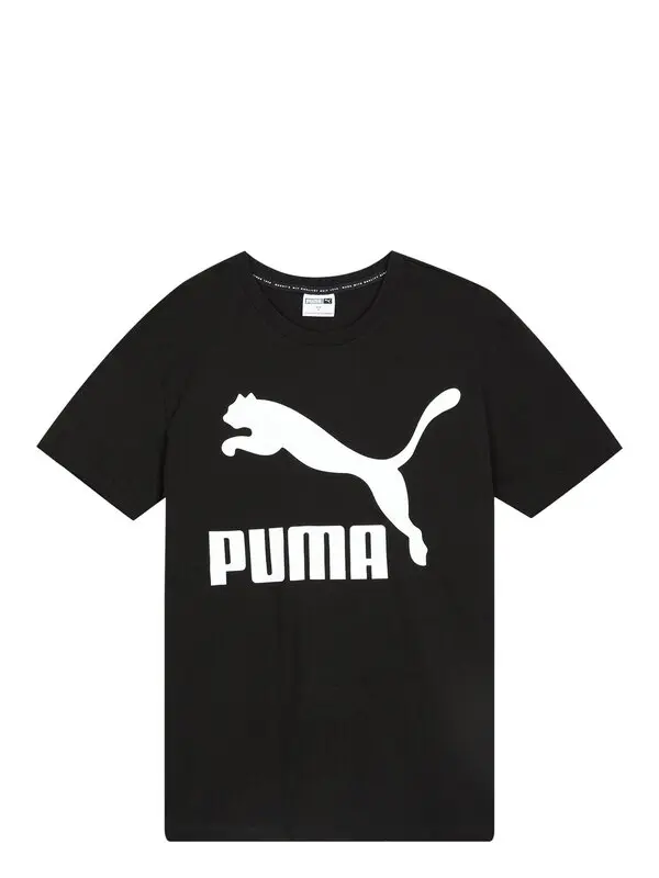 PUMA Casual Sports Round Neck Breathable Short Sleeve - Black