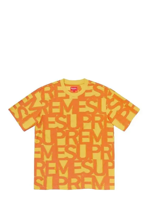 Supreme Ss20 Week 2 Spellout Ss Top Logo Tee - Yellow
