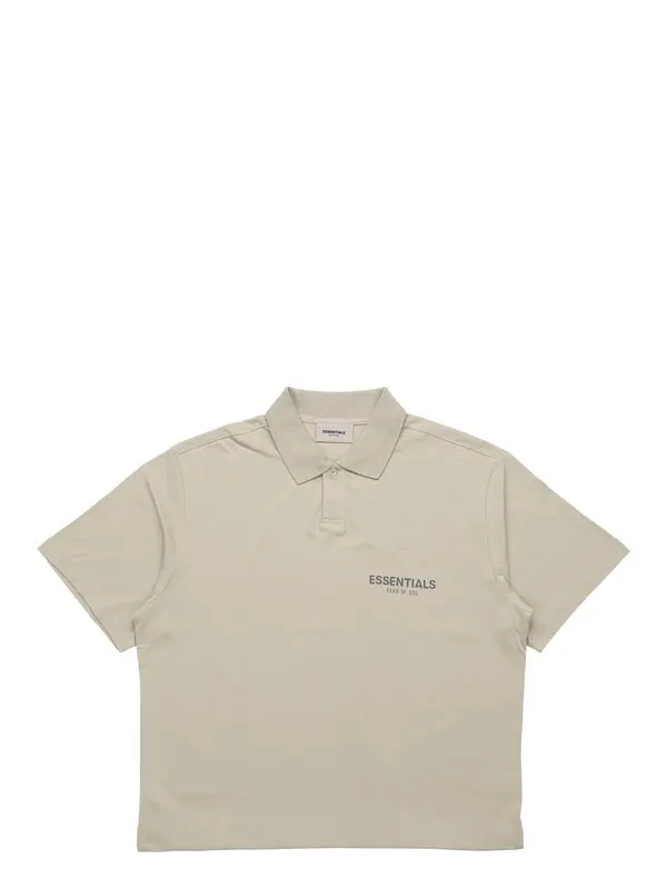 Fear Of God Fw20 Logo Polo Shirt 'olive - Grey/green