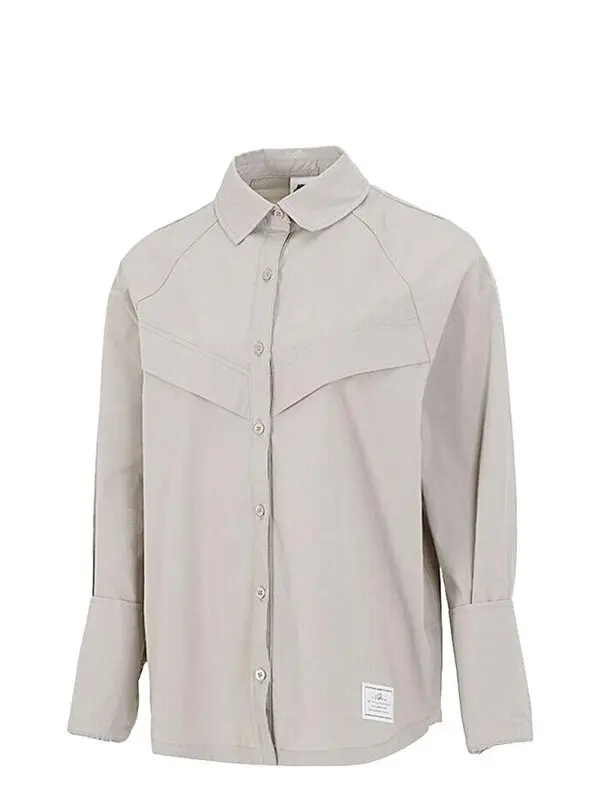 Nike Icn Clsh Wvn Ls Top Long Sleeved Shirt - Grey
