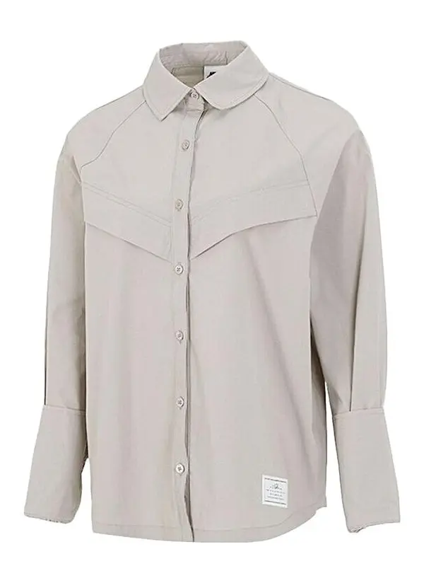 Nike Icn Clsh Wvn Ls Top Long Sleeved Shirt - Grey