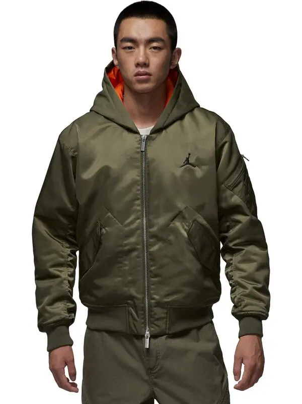 JORDAN Renegade Flight Therma-fit Hooded Jacket - Medium Olive/starfish