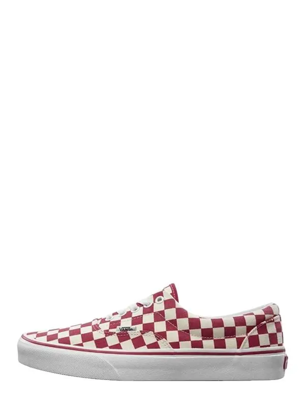 VANS Era Checkerboard Lace-up Sneakers - Red/white