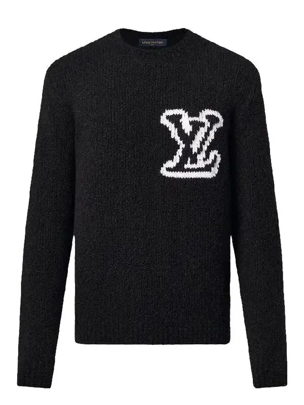 LOUIS VUITTON Wool Blend Crewneck Sweater - Black