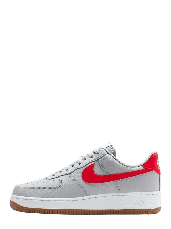 Nike Force 1 Low Top Sneakers - Grey/red