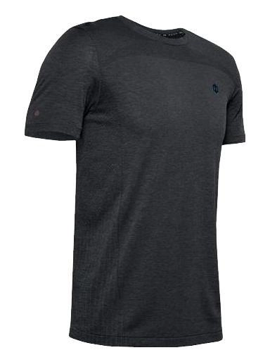 Under Armour Rush Seamless Fitted Casual Sports Round Neck Breathable Short Sleeve - Black