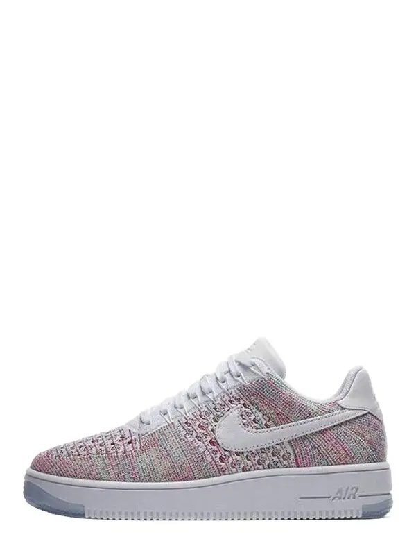 Nike Force 1 Flyknit Low Sneakers - White/pink