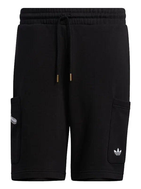 Adidas Originals X Disney Crossover Manga Short 2 Embroidered Sports Shorts - Black