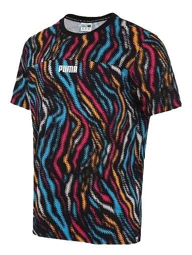 PUMA Wild Pack Aop Tee 'black - Black/blue/red