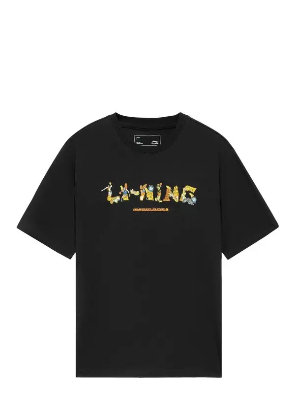LI-NING Hoops Graphic T-shirt 'black - Black/multi-color