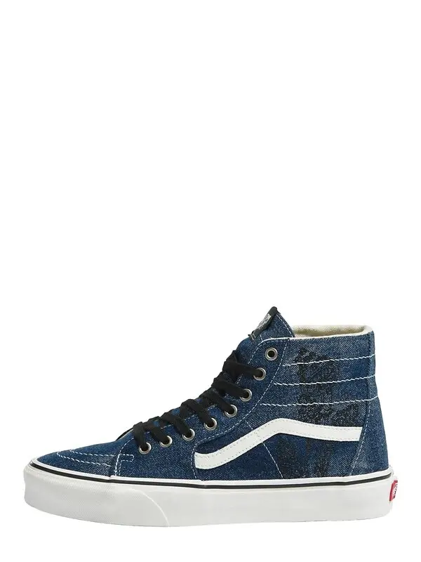 VANS Sk8-hi Tapered Denim Embroidery - Navy Blue/white