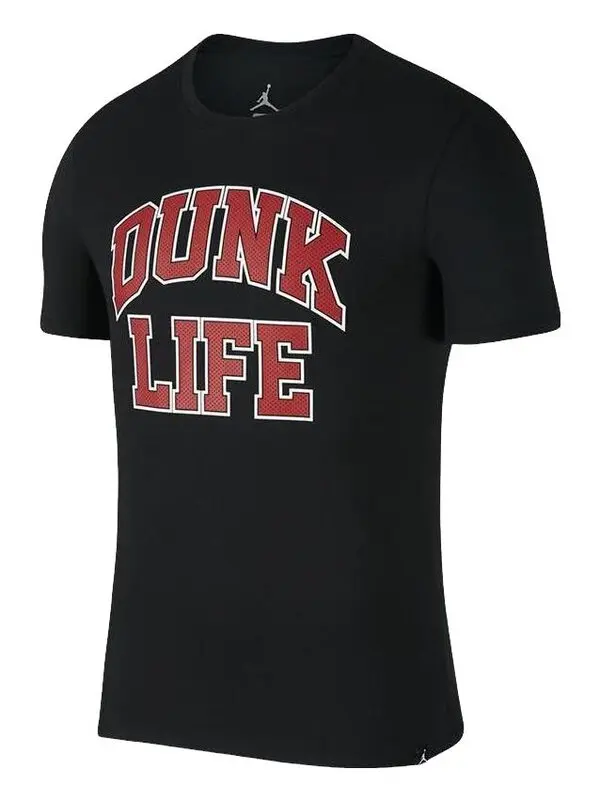JORDAN Duke Life" Short Sleeve T-shirt - Black/red