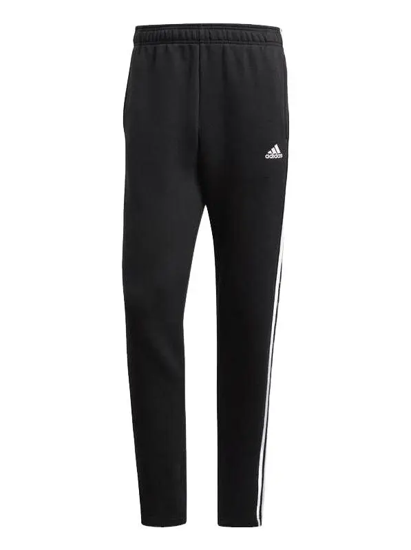 Adidas Solid Color Stripe Knit Sports Pants/trousers/joggers Black - Default Color