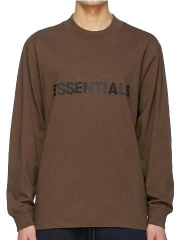 Fear Of God Fw20 Long Sleeve Tee 'rain Drum - Brown/black