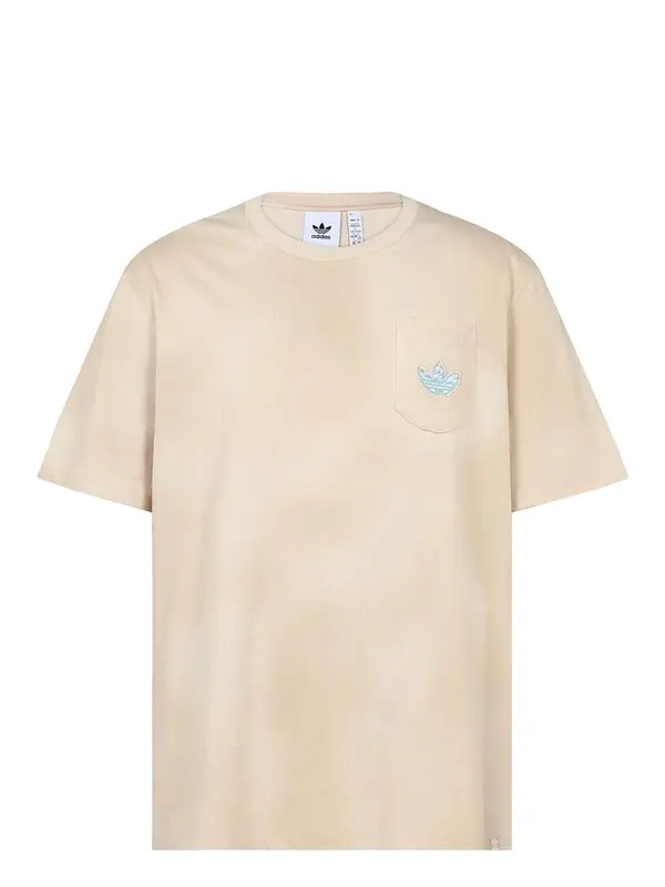 Adidas Originals Y2k Tee 2 Gradient Clouds Logo Alphabet Round Neck Sports Short Sleeve Beige T-shirt - Default Color