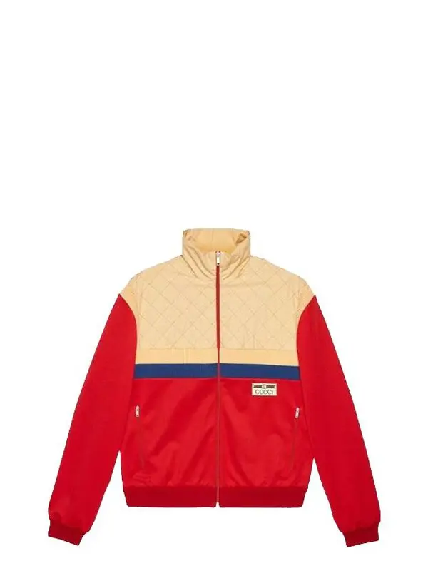 Gucci Plain Knit Zipper Jacket For Red - Default Color