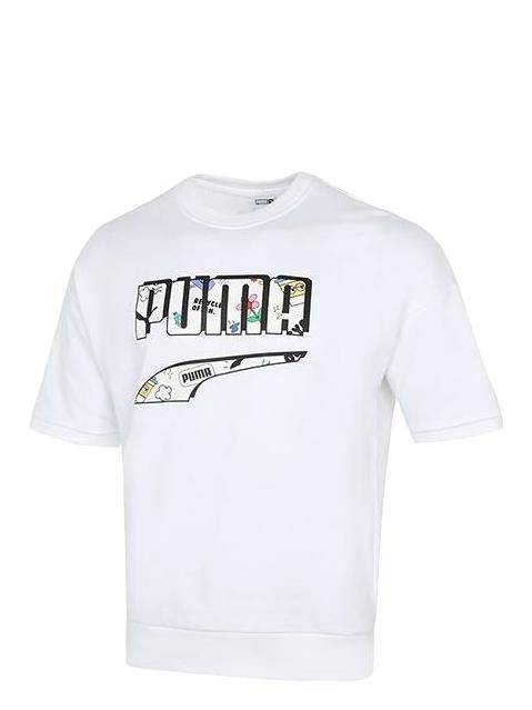 PUMA Printing Logo Round-neck Tee White - Default Color
