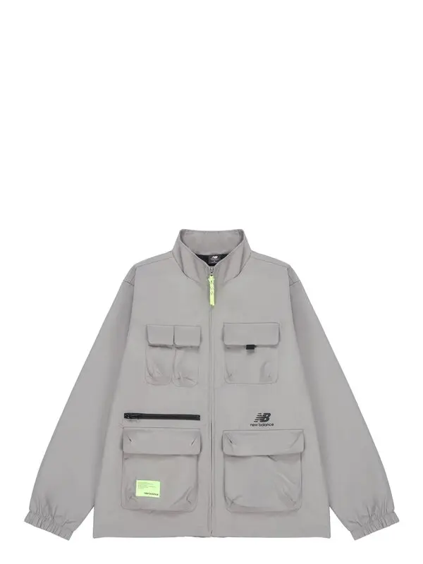 NEW BALANCE Stand Collar Woven Jacket - Grey