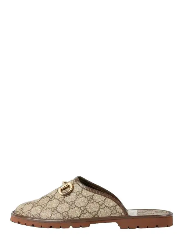 Gucci Gg Canvas Slipper - Brown/beige/ebony