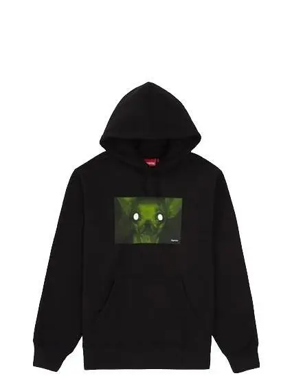 Supreme Fw18 Chris Cunningham Chihuahua Hooded Sweatshirt - Black