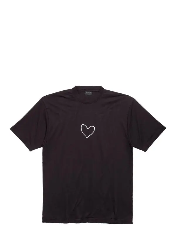 Balenciaga Large Fit Graphic T-shirt - Black