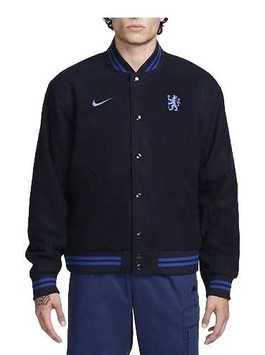 Nike Chelsea Fc Football Varsity Jacket - Black/blue