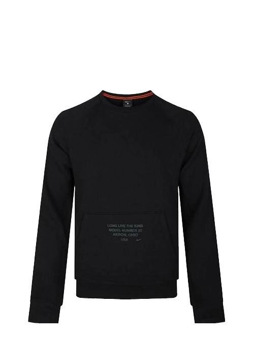 Nike Lebron Fleece Lined Long Sleeve Pullover - Black/orange