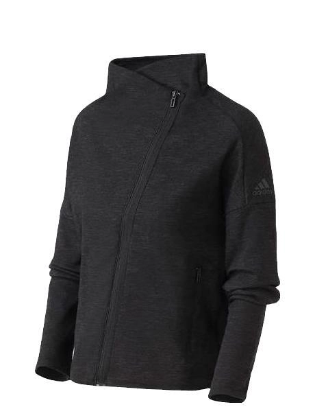 Adidas W Htr Jkt Solid Color Irregular Zipper Sports Jacket - Default Color