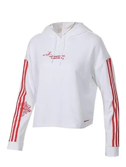 Adidas Neo Casual Cropped Hoodie - White