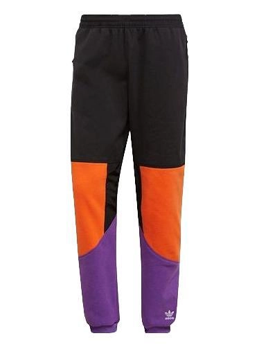 Adidas Originals Splicing Colorblock Casual Sports Long Pants - Black