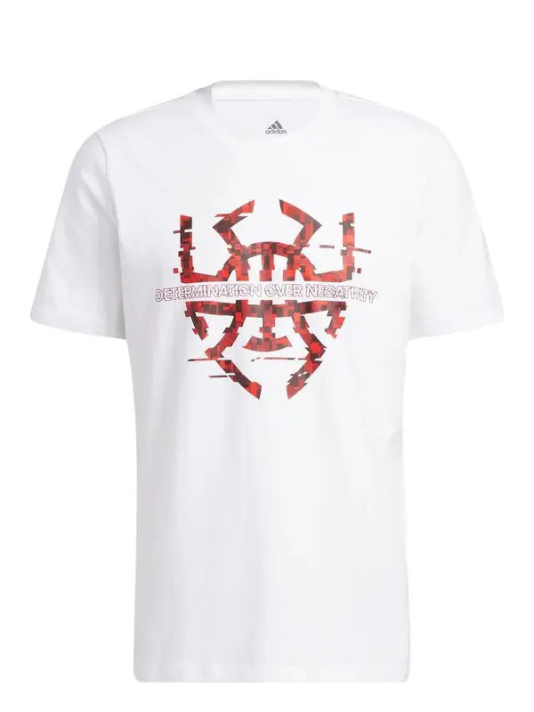 Adidas Basketball Series Spida Logo Printing Sports Short Sleeve White T-shirt - Multi-color