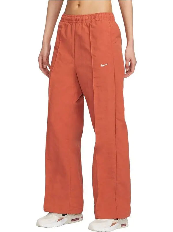 Nike Woven Mid-rise Open-hem Pants - Burnt Sunrise/sail
