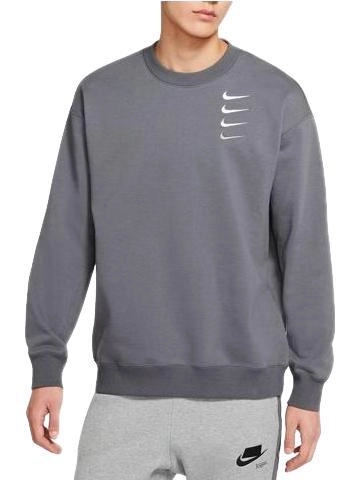 Nike French Terry Swoosh Gradient Crewneck Pullover - Grey