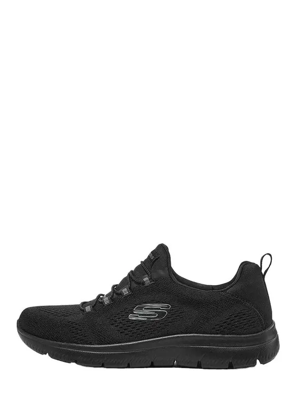 Sketchers Summits Perfect Views Lace-up Sneakers - Black
