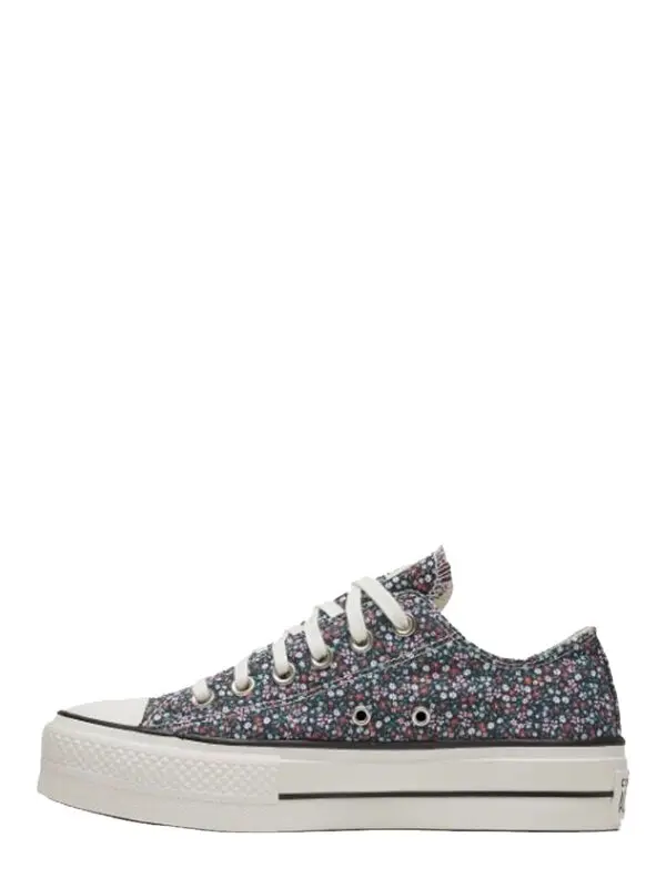 CONVERSE Chuck Taylor All Star Platform Low Vintage Floral Sneakers - Black