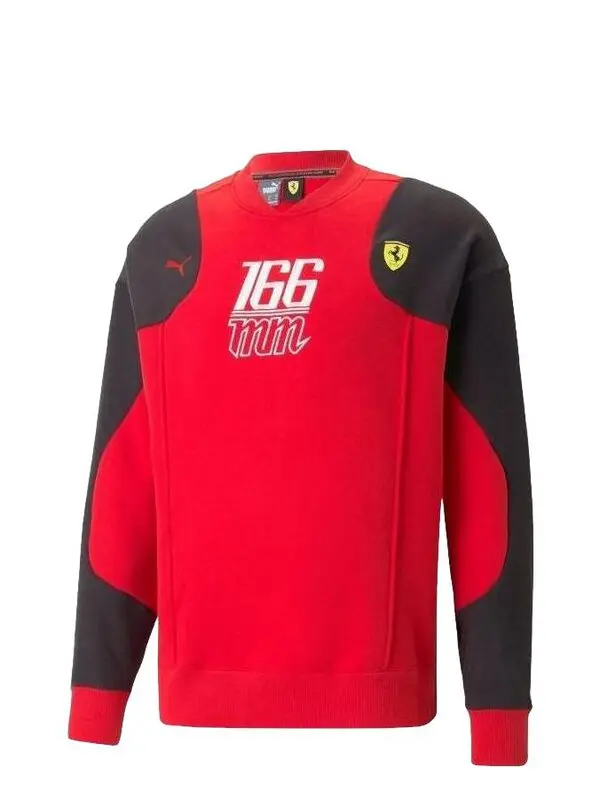 PUMA Scuderia Ferrari Statement Crew Neck Sweatshirt - Red/black/white