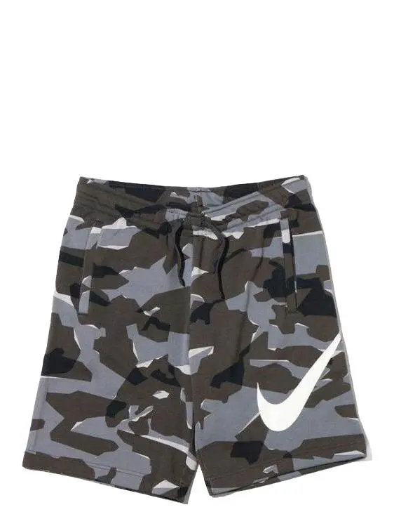 Nike Camouflage Logo Drawstring Shorts - Gray