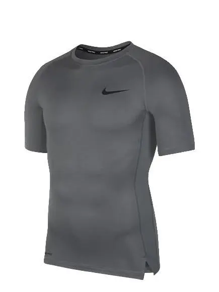 Nike Pro Quick Dry Training Short Sleeve Top - Gray