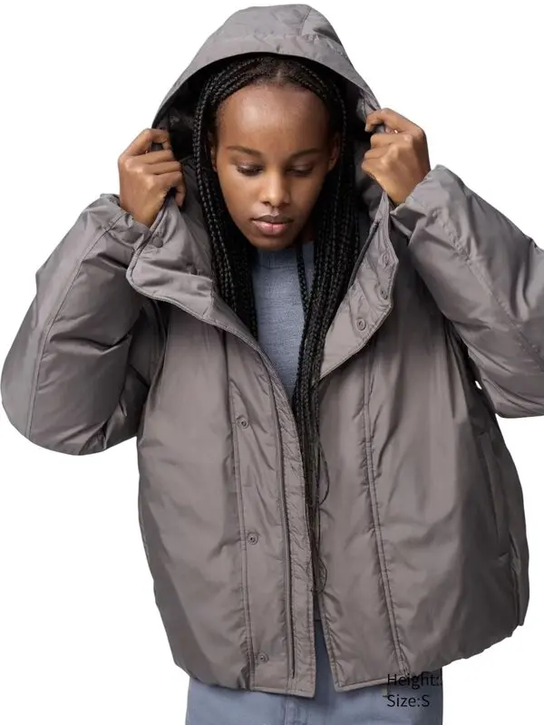 Uniqlo Pufftech Parka With Hood - Brown
