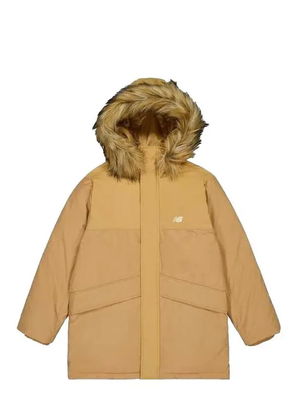 NEW BALANCE Long Parka Jacket - Tan