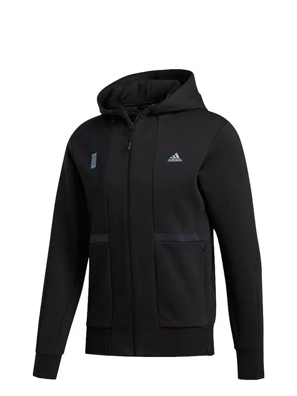 Adidas Hooded Zipper Woven Jacket - Black