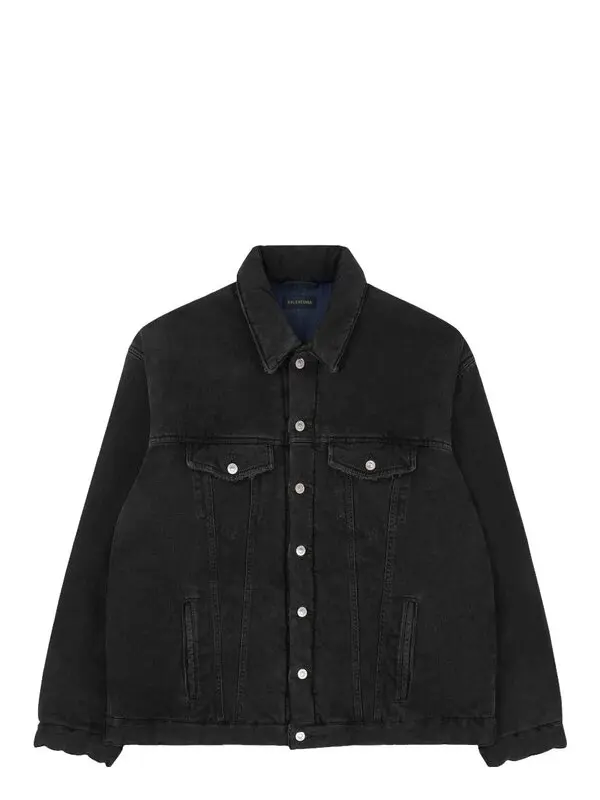 Balenciaga Padded Japanese Denim Jacket - Black