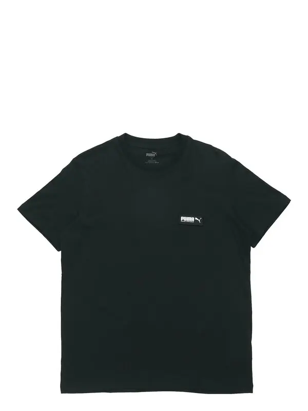 PUMA Fuslon Minimalistic Chest Alphabet Logo Label Short Sleeve - Black