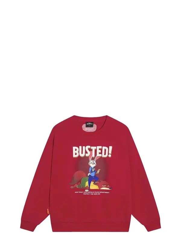 LI-NING X Disney Zootopia Graphic Sweatshirt - Red/multi-color