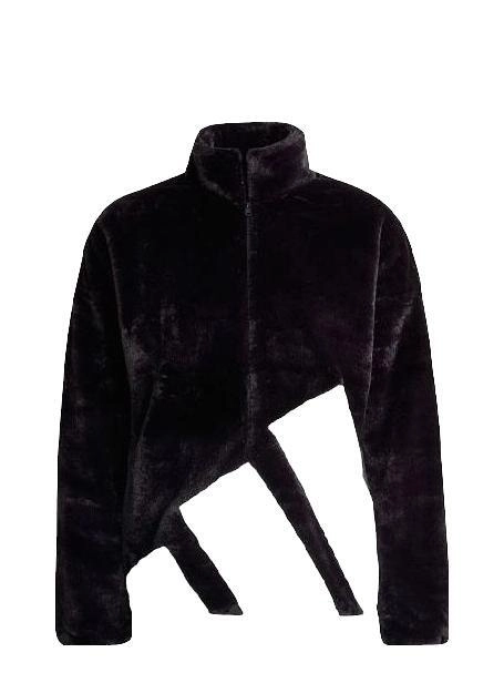Adidas Faux Fur Logo Zip-up Jacket - Default Color