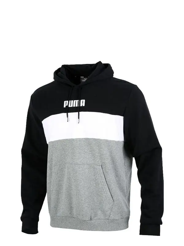 PUMA Double Down Hoodie - Grey/white/black