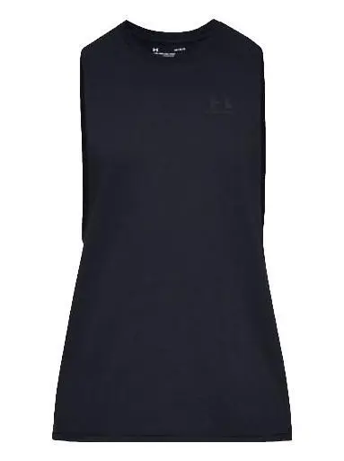 Under Armour Sportstyle Left Chest Cut-off Tank Top - Black