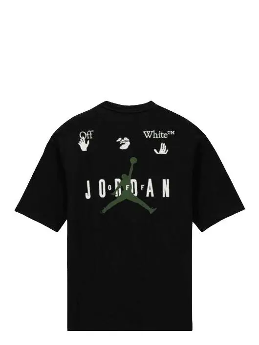 JORDAN X Off-white Mj T-shirt White Forest Green - Black